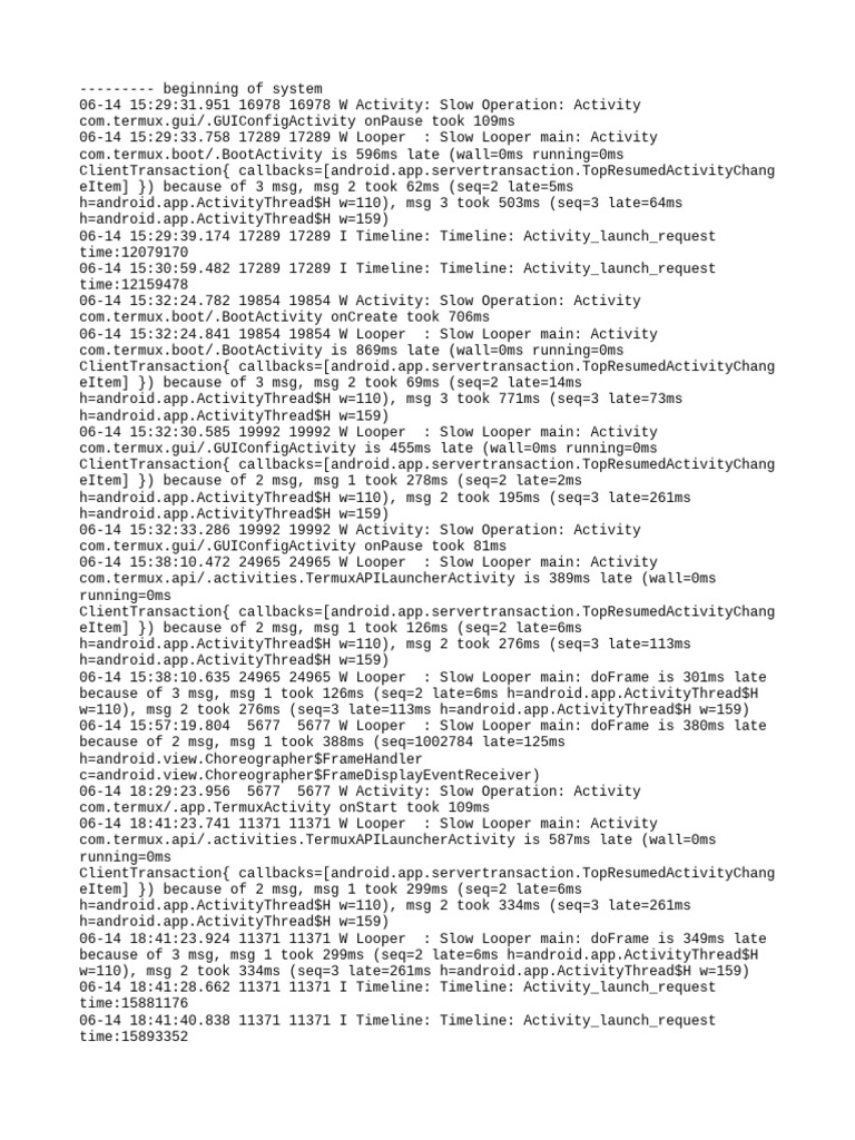 Termux GUI Logcat | PDF | Computing Platforms | Software Engineering