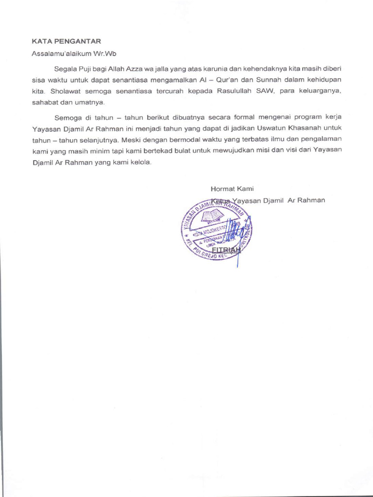 Program Kerja Pengembangan Wakaf | PDF