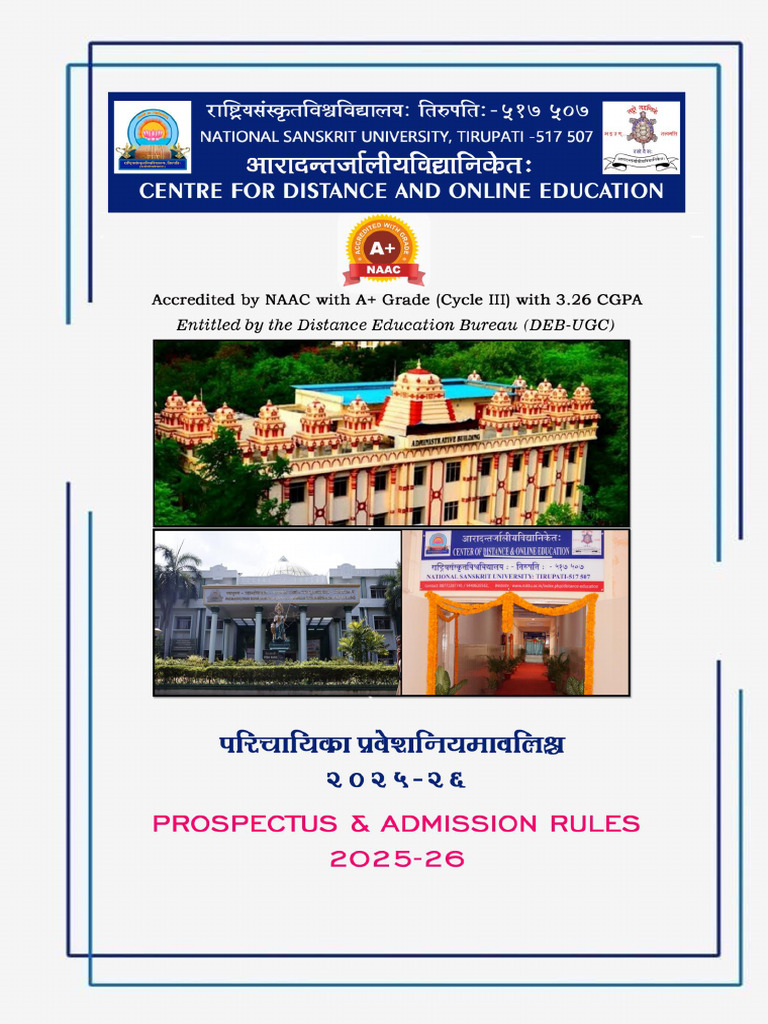 CDOE Prospectus 2025-26 Overview | PDF | Bachelor's Degree ...