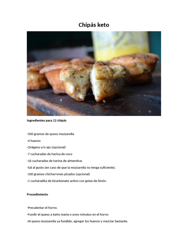 Receta Chipás Aptos | PDF