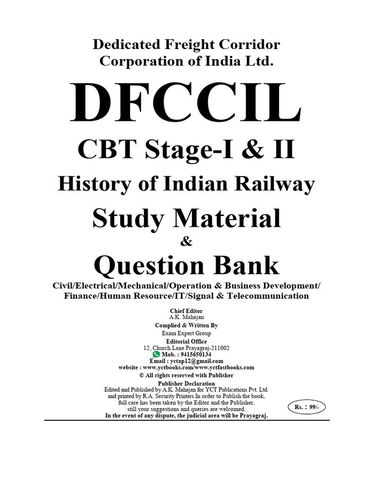 DFCCIL and Indian Railways History | PDF | Railway Companies | Transport