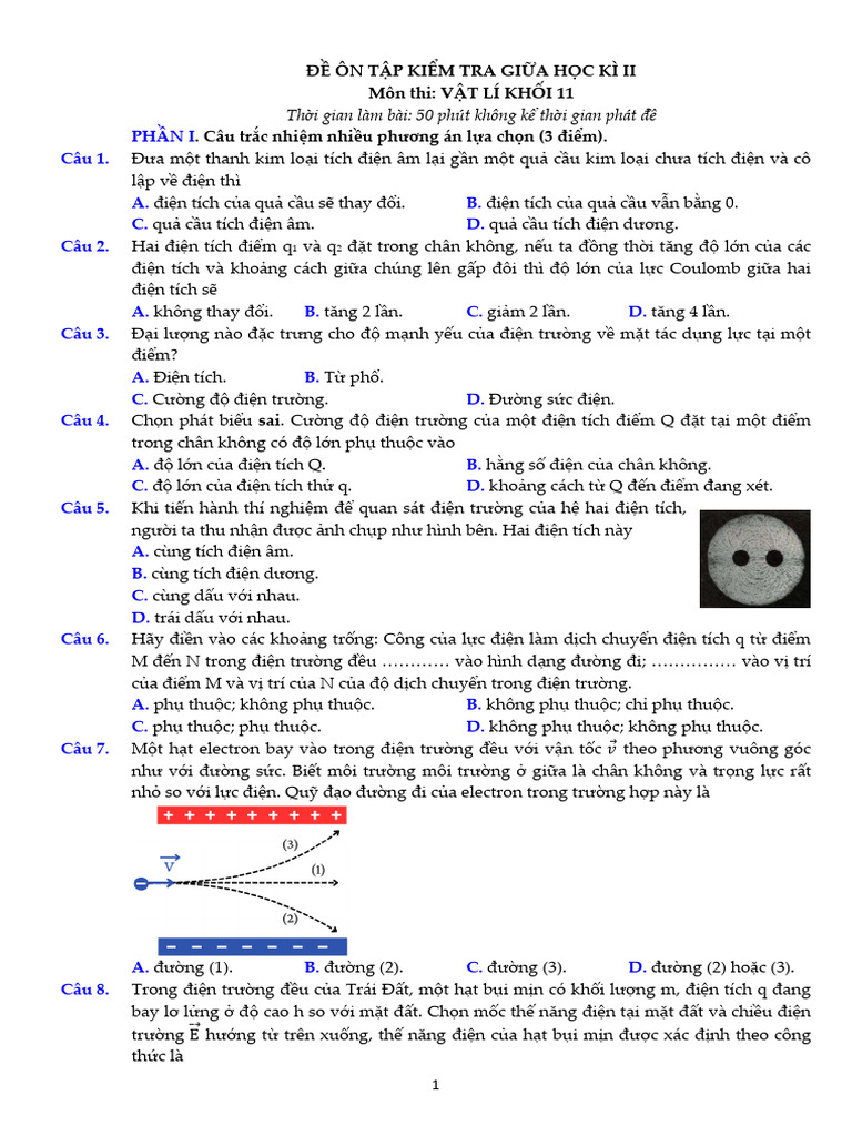 ĐỀ-1-GK2-LÝ-11 | PDF
