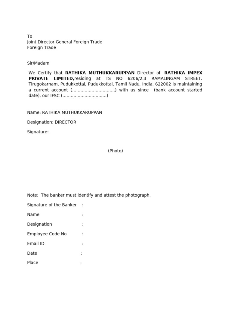 Bankers Certificate | PDF