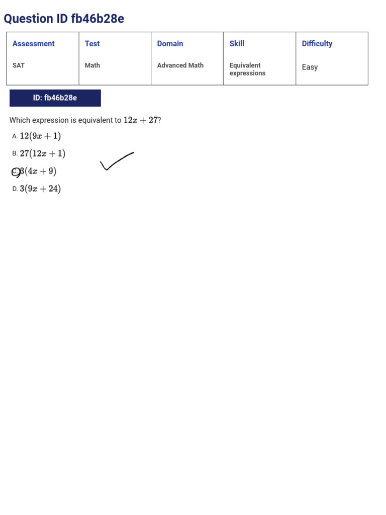 Advanced Math SAT Practice Questions | PDF | Equations | Function ...