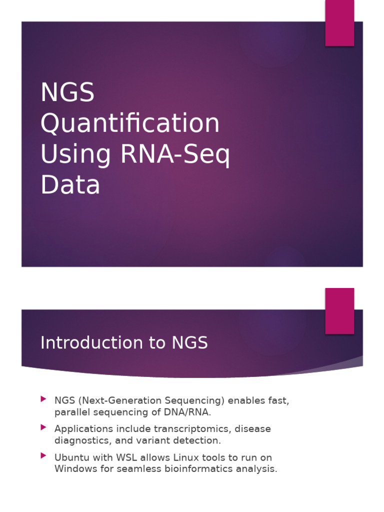 RNA-Seq Data Analysis with NGS Tools | PDF | Dna Sequencing ...