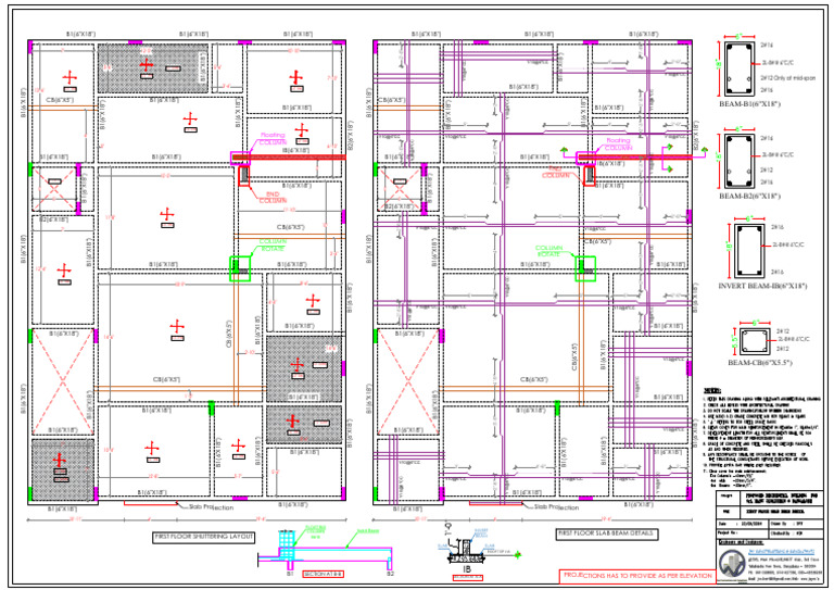 MR - Manu Janardhan FF Slab Beam Details-Model | PDF
