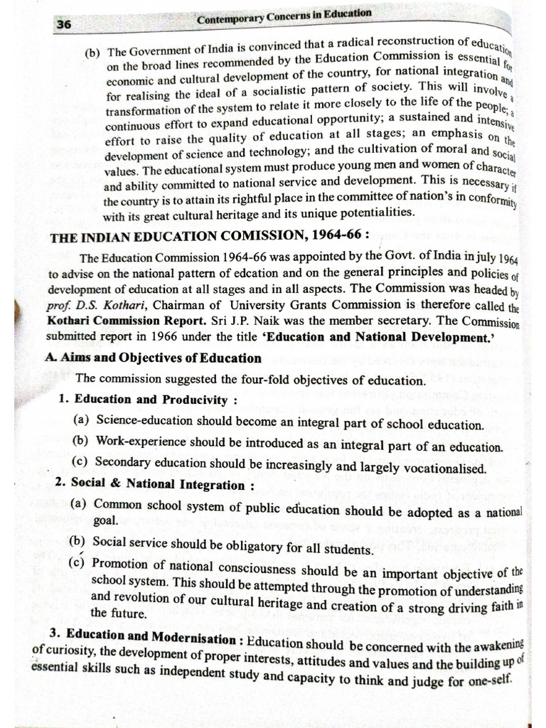 Kothari Commission 1964-66 | PDF