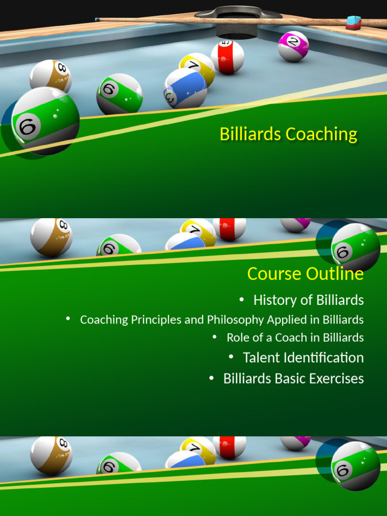 Coaching Philosophy and Roles of A Coach in Billiards | PDF | Sports | Learning
