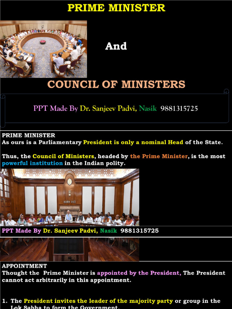 Prime Minister & Council of Ministers | PDF