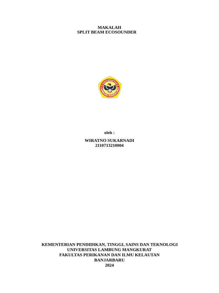 Sonar Split Beam | PDF