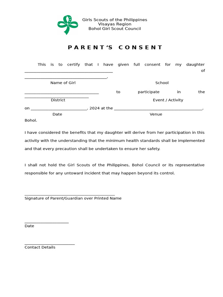GSP Parent's Consent | PDF