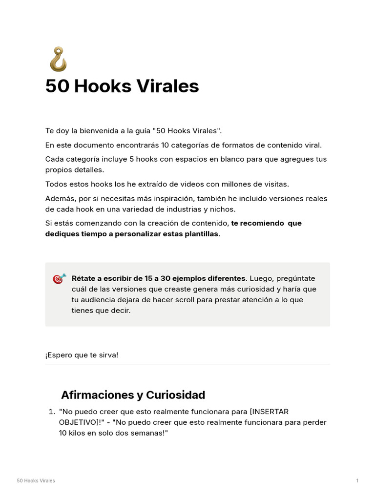 50 Hooks Virales | PDF