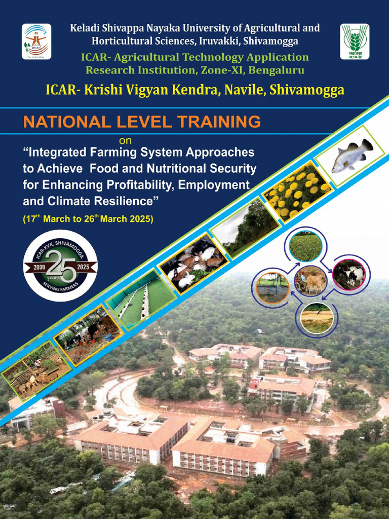 Final Brochure National Level Training On Ifs KVK Shivamogga | PDF