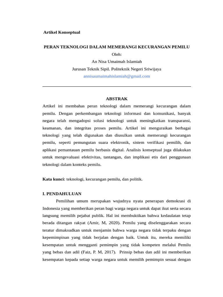 Artikel Konseptual An Nisa | PDF