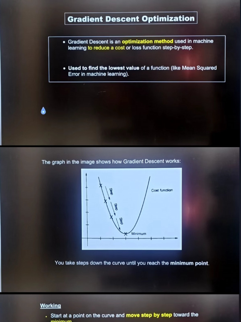 Gradient Descent Optimization AI&ML | PDF