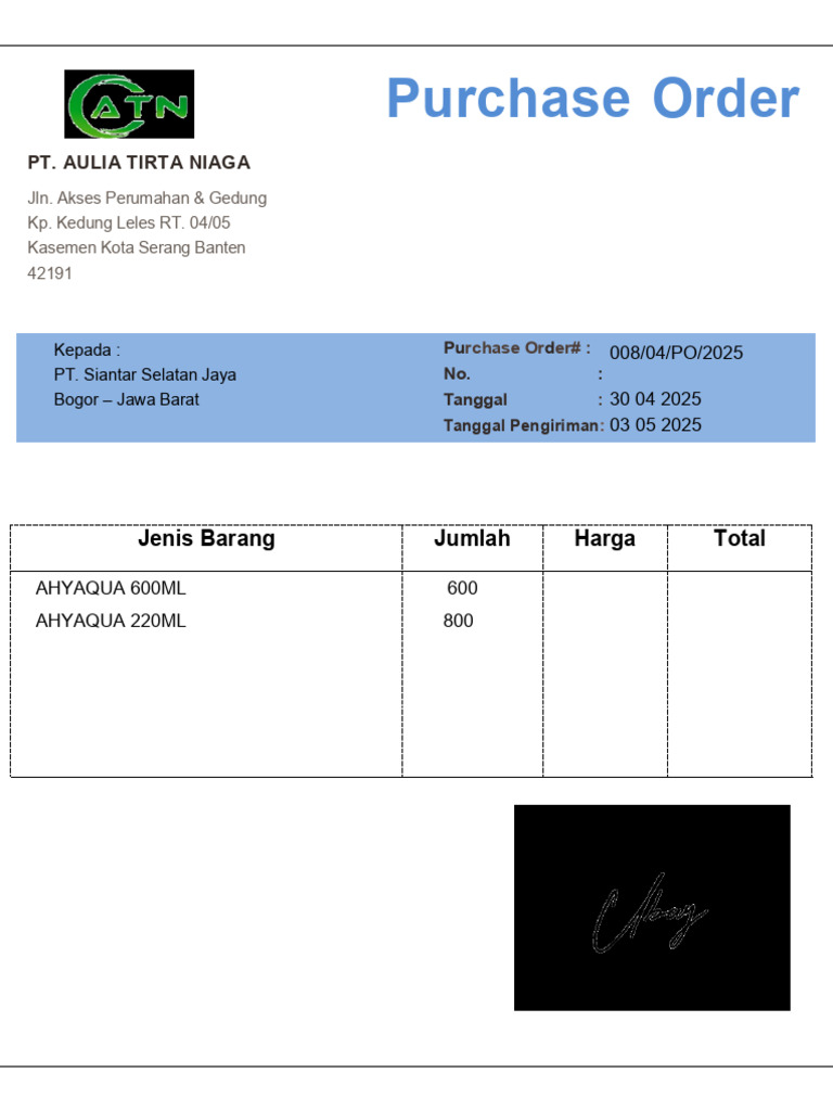 Purchase Order Archive | PDF