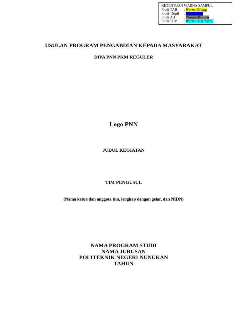 1.b Format Usulan Pengabdian 2024 | PDF