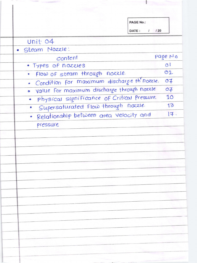 Types and Flow of Steam Nozzles | PDF