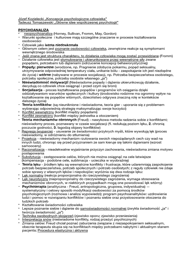 WDP - Psychoanaliza | PDF