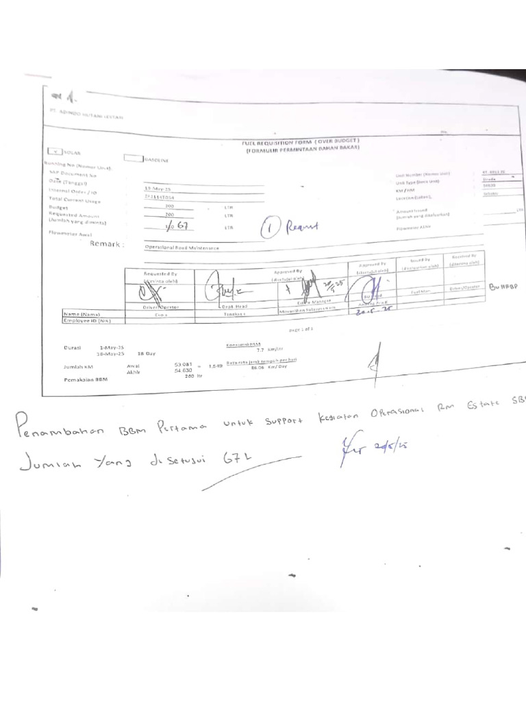 Nota BBM RM SBS | PDF