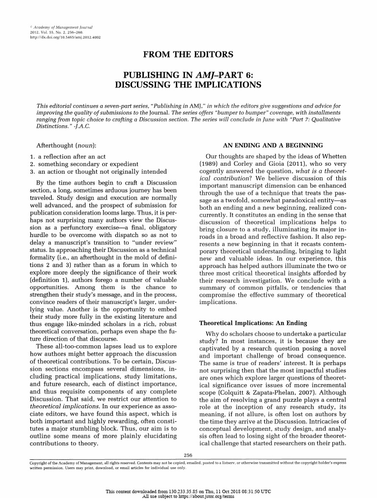 7-Geletkanycz & Tepper 2012 | PDF | Theory | Hypothesis