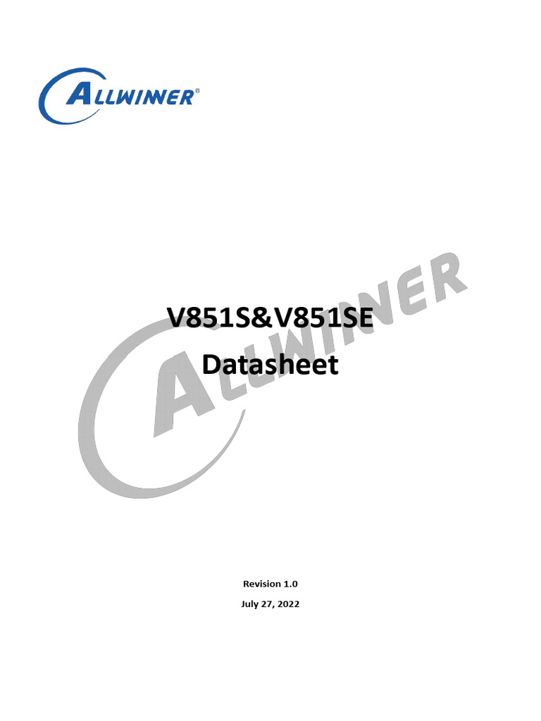 V851S&V851SE Datasheet V1.0 | PDF | Computer Engineering | Electronics