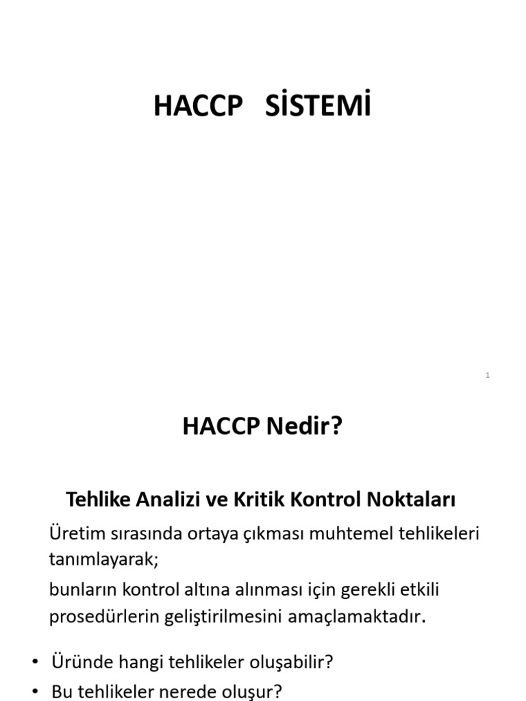 HACCP | PDF
