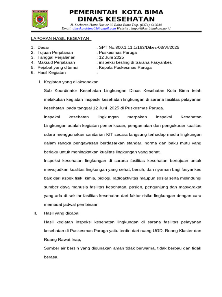 Laporan Hasil KEGIATAN IKL Fasyankes FIX Juni | PDF