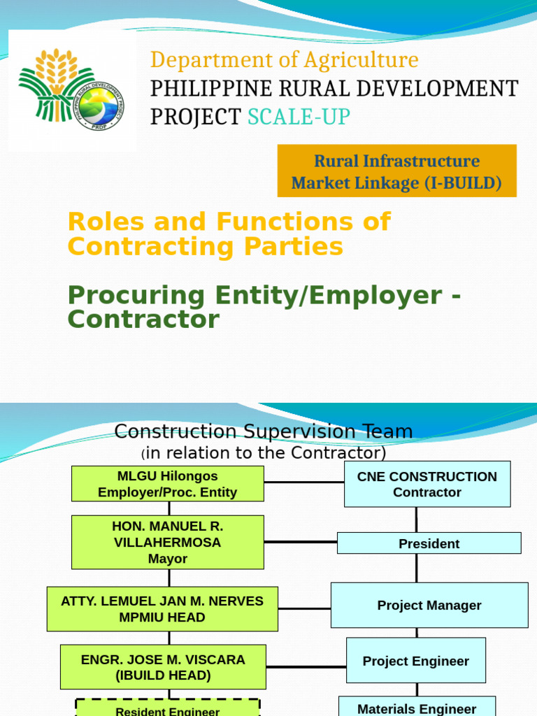Roles & Functions of Contracting Parties | PDF | Concrete ...