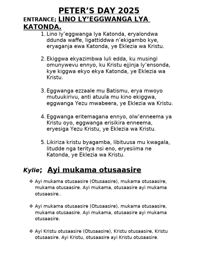 Greenvalley Peter's Day 2025 | PDF