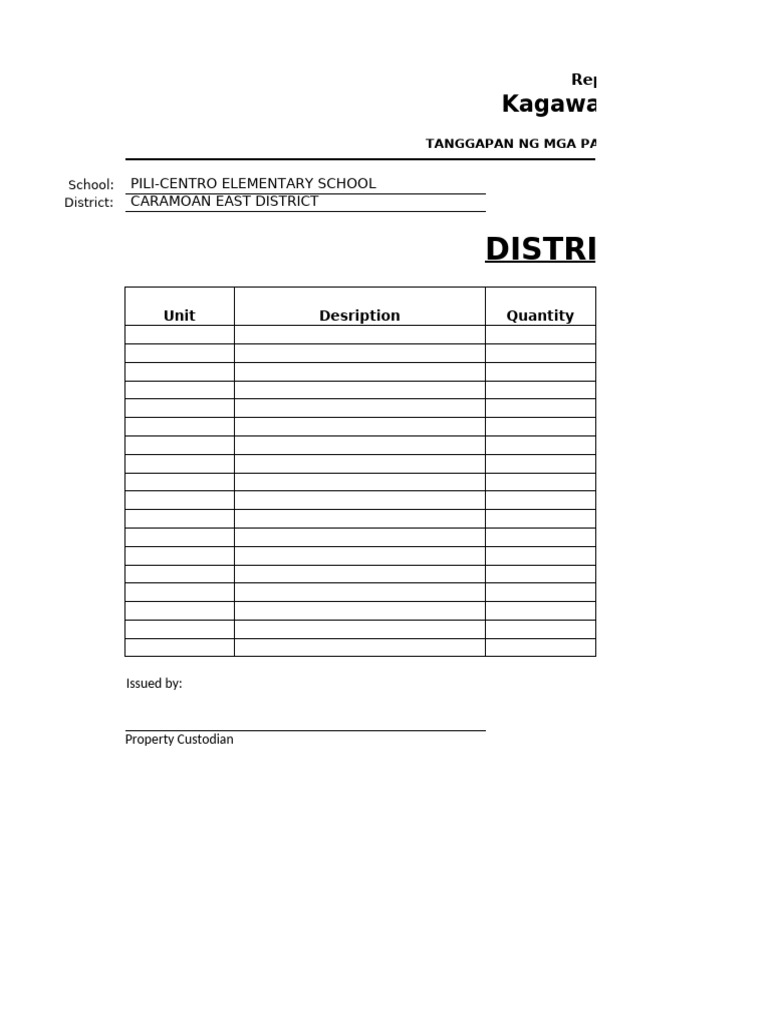 Distribution List | PDF