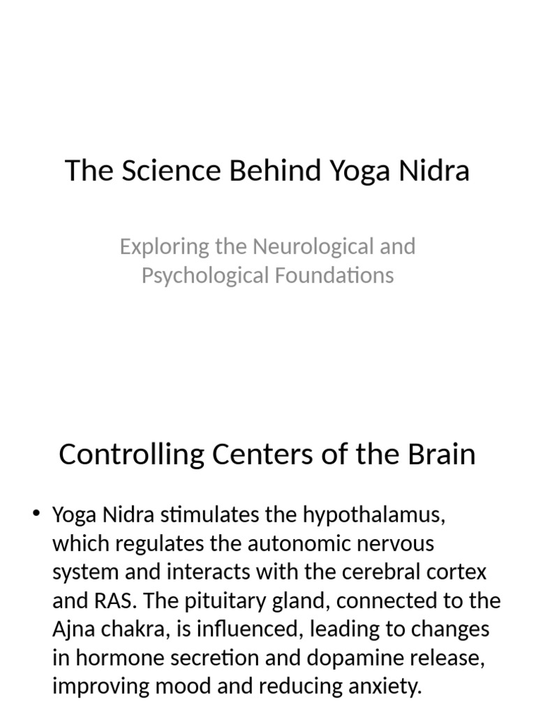 The Science Behind Yoga Nidra | PDF