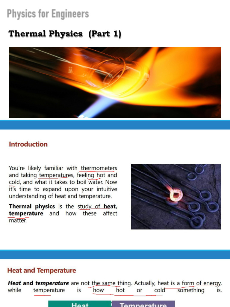 Thermal Physics (Part 1) | PDF
