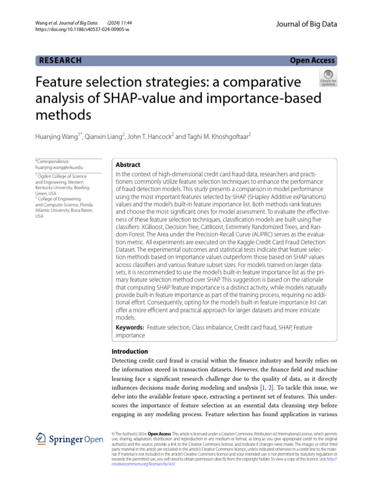 SHAP vs Importance in Feature Selection | PDF | Receiver Operating ...