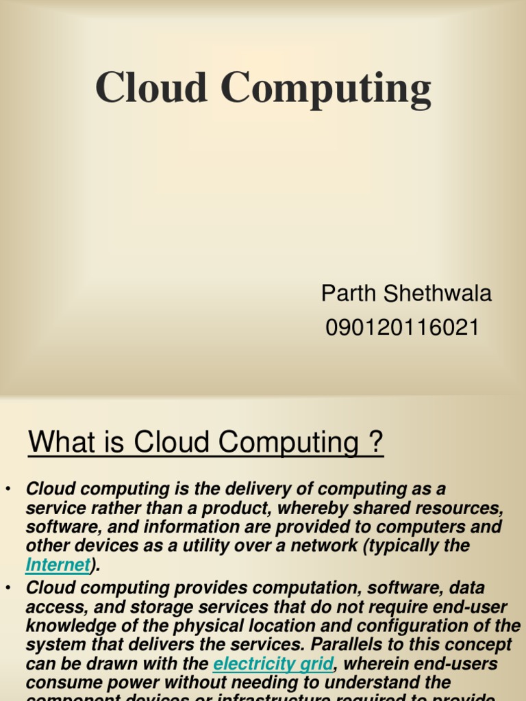Cloud Computing | PDF | Software As A Service | Cloud Computing