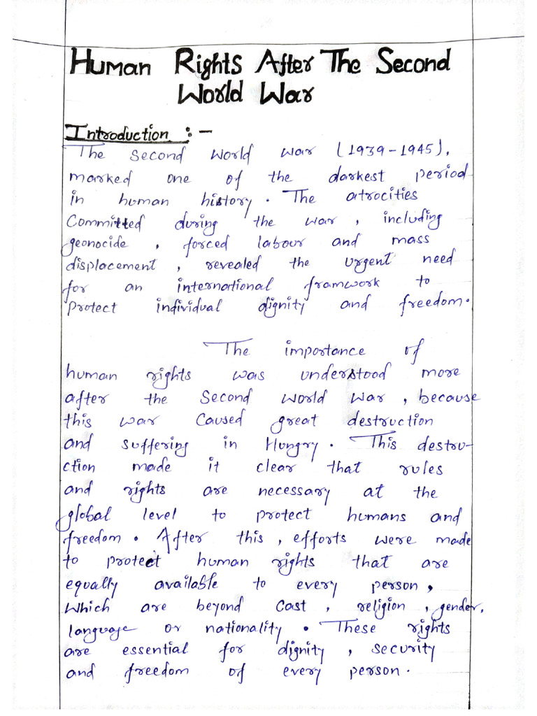 Human Rights Assignment | PDF