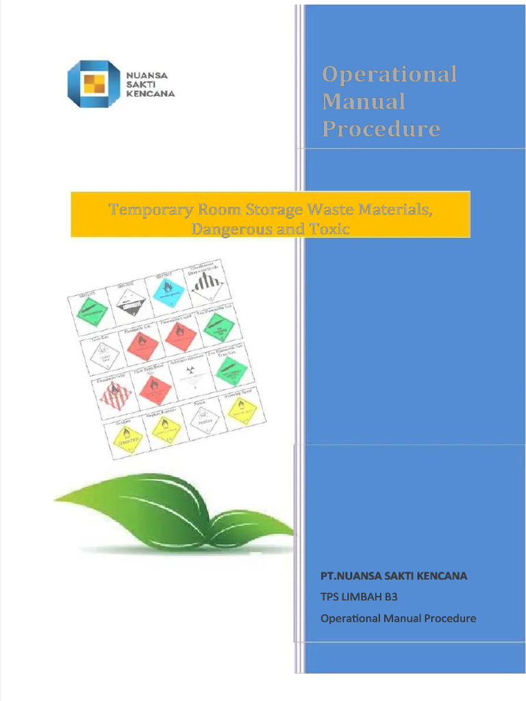 Prosedur Manual Operasional TPS Limbah B3 | PDF