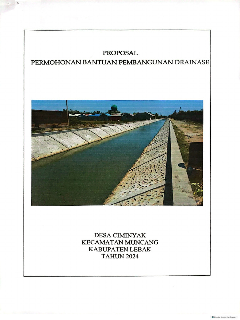 Proposal Drainase Desa Ciminyak | PDF