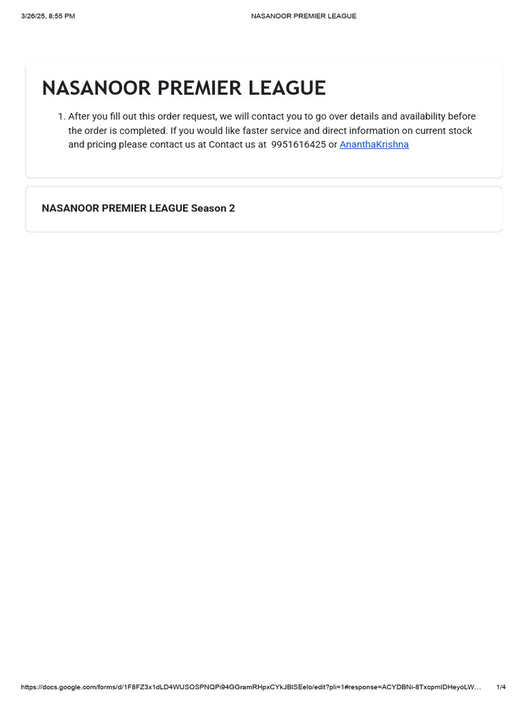 NPL Admission's - Google Forms | PDF