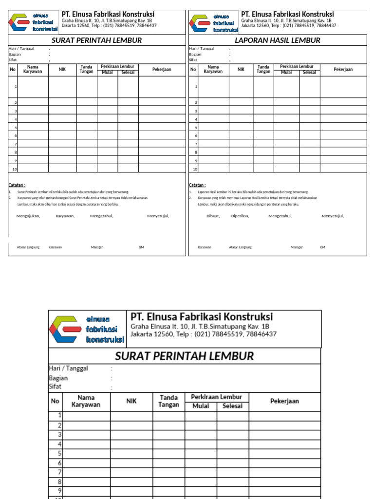Form - SPL Overtime 2024 | PDF