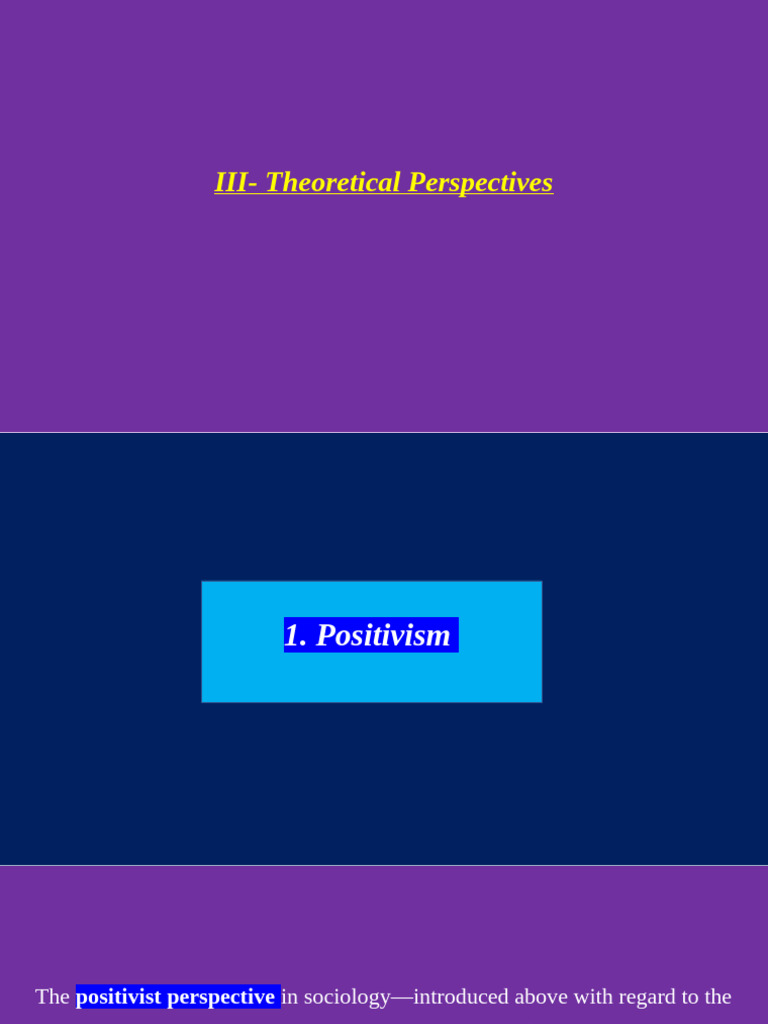 3 Theoretical Perspectives | PDF | Positivism | Sociology