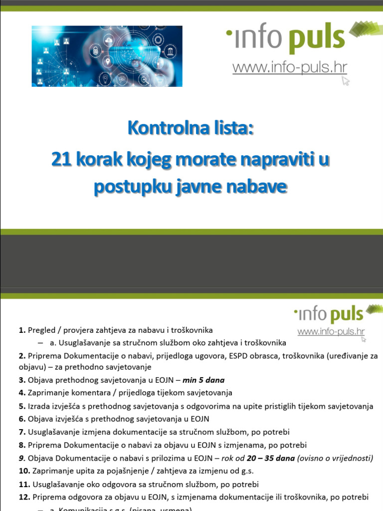 21 Korak U Postupku Javne Nabave | PDF