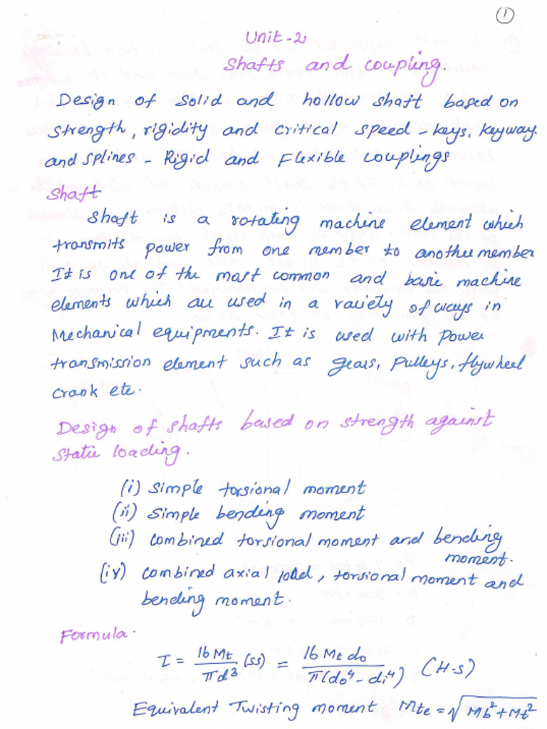 Unit2 Shaft | PDF