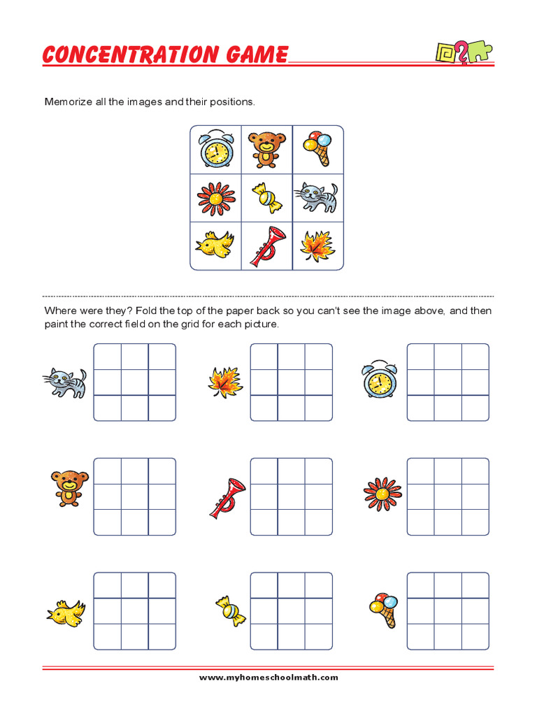 Memory Concentration 6 | PDF