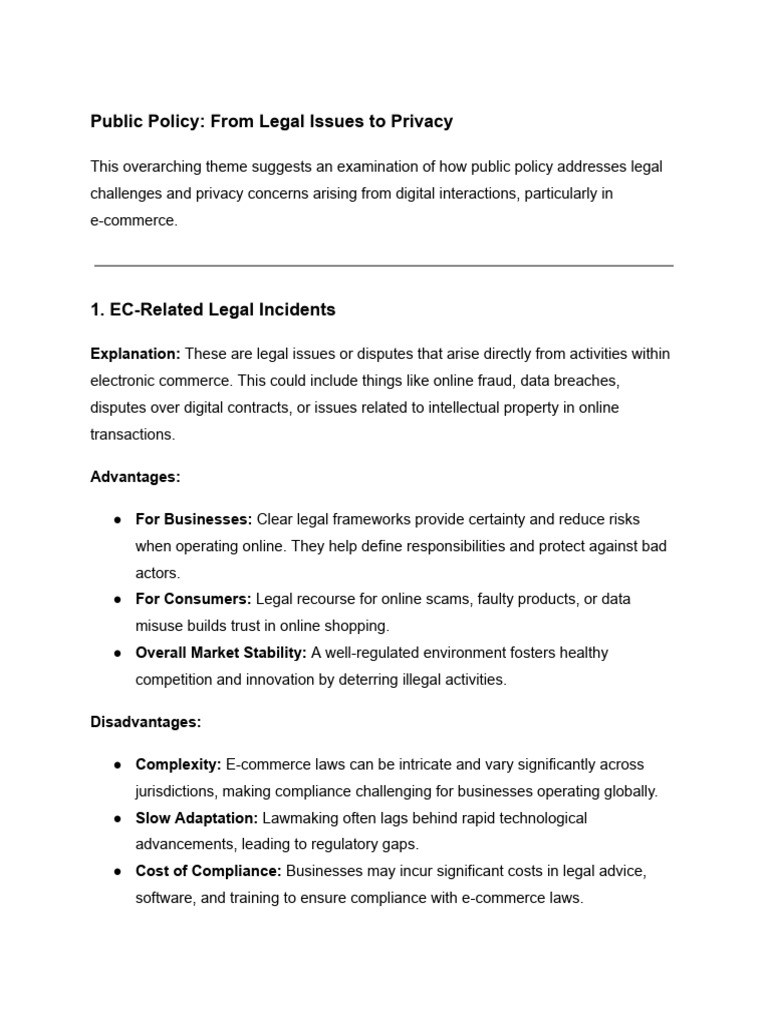 Public Policy: Legal and Privacy Issues | PDF | Intellectual Property ...