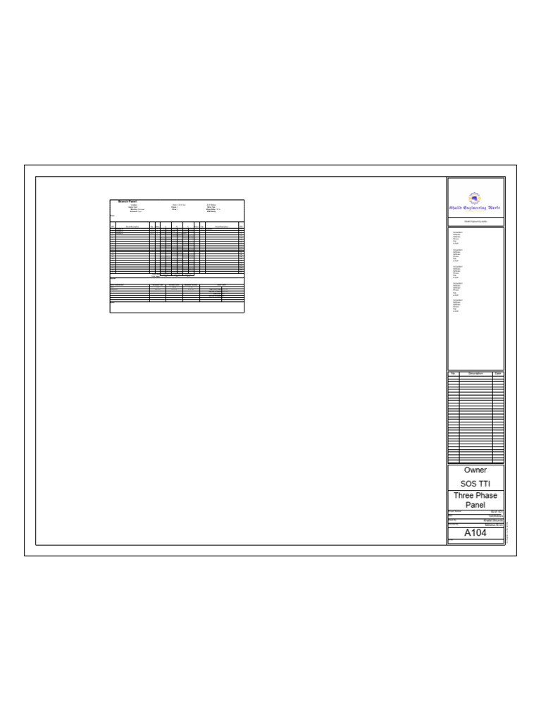 Three Phase Panel Schedule Overview | PDF | Power (Physics) | Electricity
