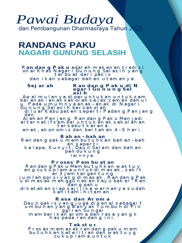 Filosofi Rendang Paku Gunung Selasih | PDF