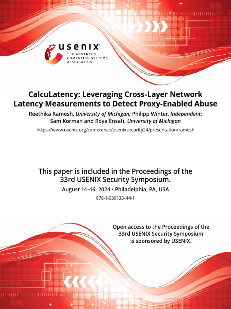 Usenixsecurity24 Ramesh | PDF | Transmission Control Protocol | Proxy Server
