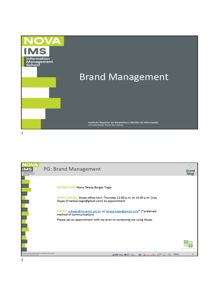 Brand Management Course Overview | PDF | Brand | Marketing