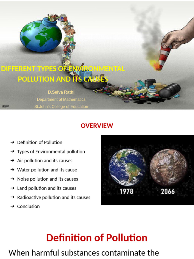 Environmental Pollution and Its Causes | PDF | Pollution | Waste